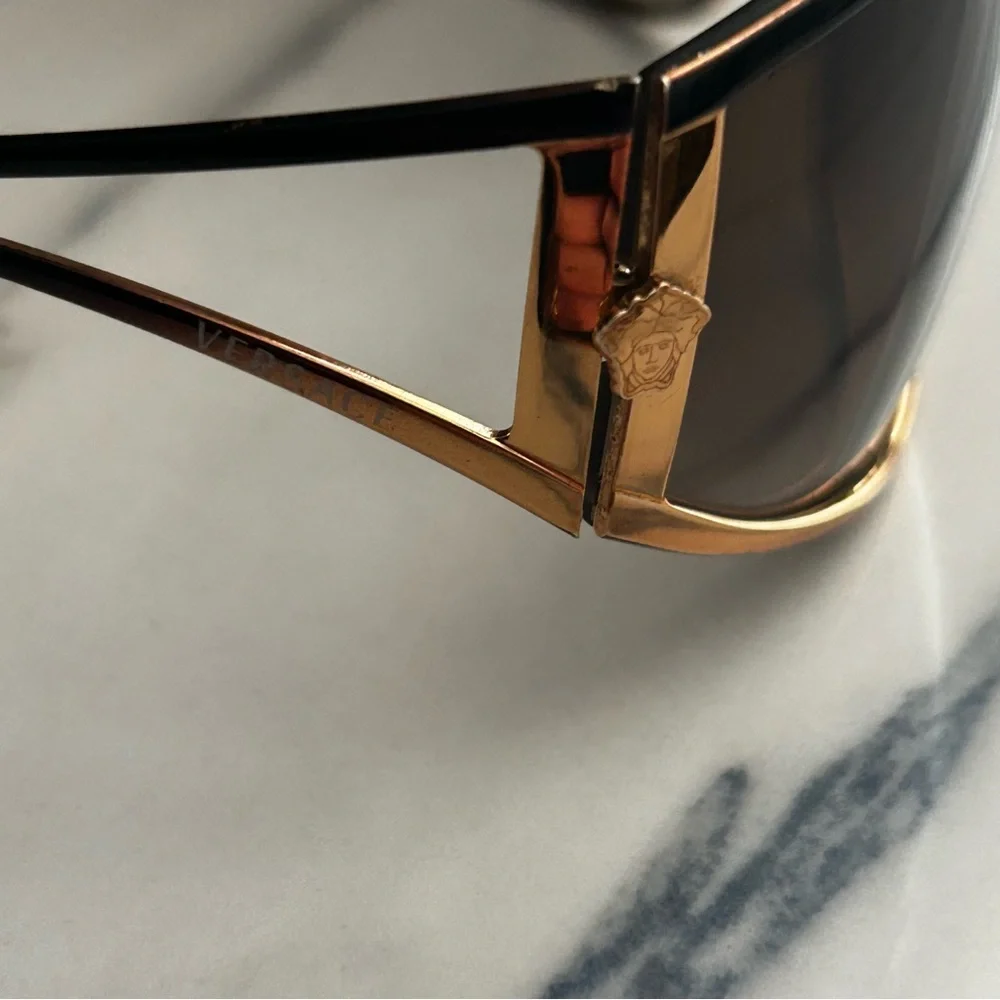 Versace | Accessories | Vtg Versace Euc Sunglasses With Case Model 240 ...